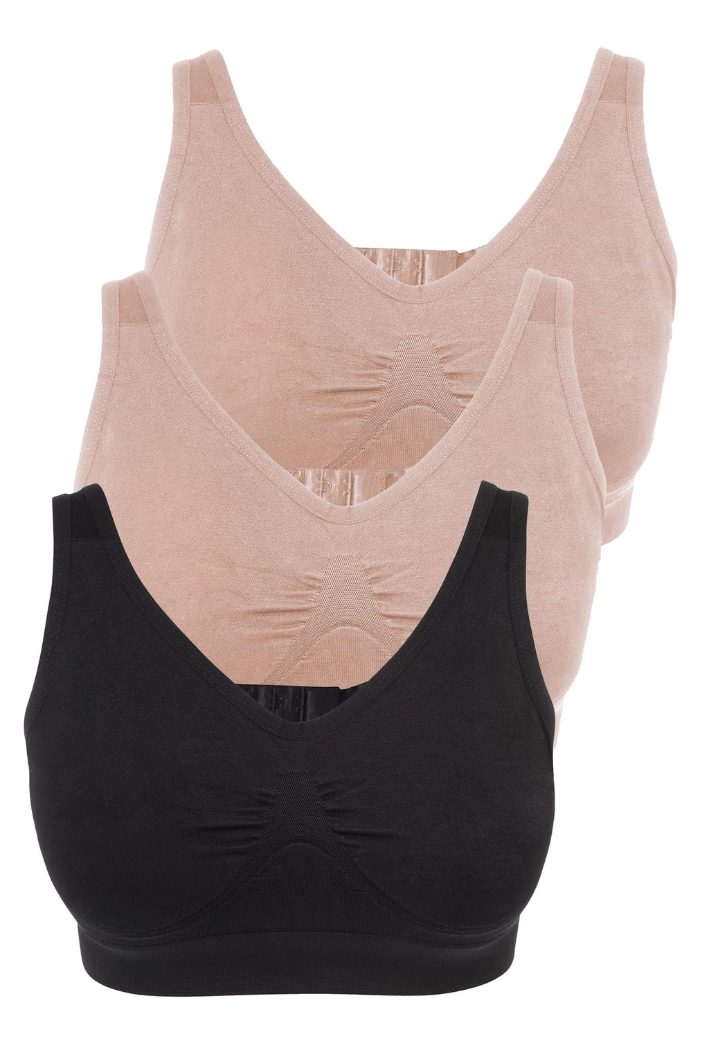 Minimiser Wire Free Bra - 3 Pack | Seamless Everyday Comfort | B Free ...